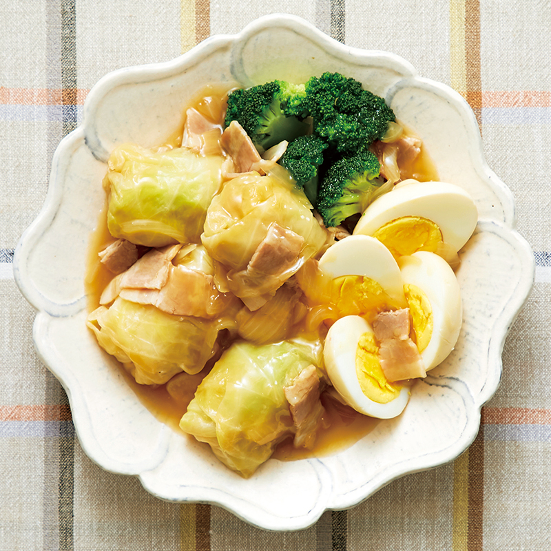 ロールキャベツと卵とベーコンの甘辛煮｜だいどこログ[生協パルシステムのレシピサイト]
